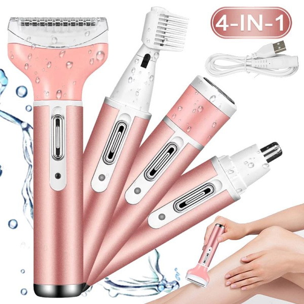 Electric Razor for Women,4 in 1 Womens Shaver Electric Bikini Trimmer ...