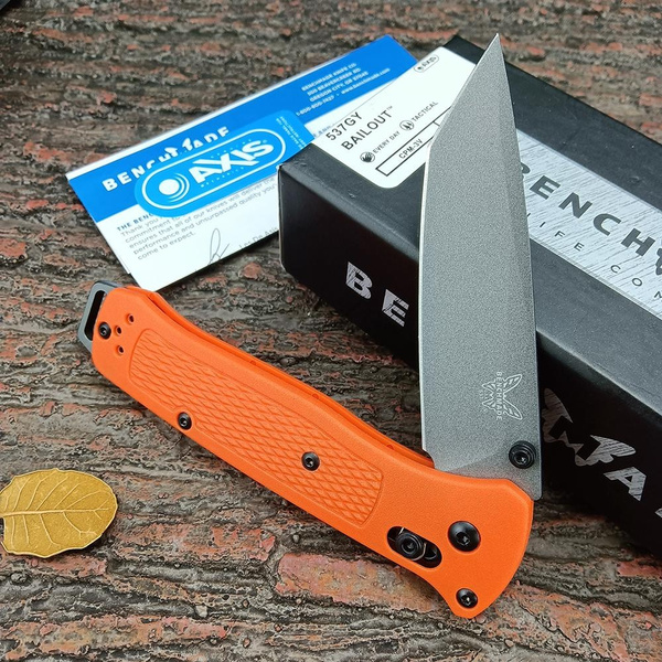 Benchmade Bailout 537 EDC Survival Folding Knife Tanto Blade Manual ...