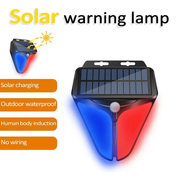 Alarm Siren Motion Sensor Home Yard Outdoor Wireless Solar Powered ...
