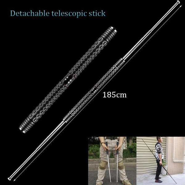 185cm Telescopic Stick Solid Lengthened Double Joint Butt Telescopic ...