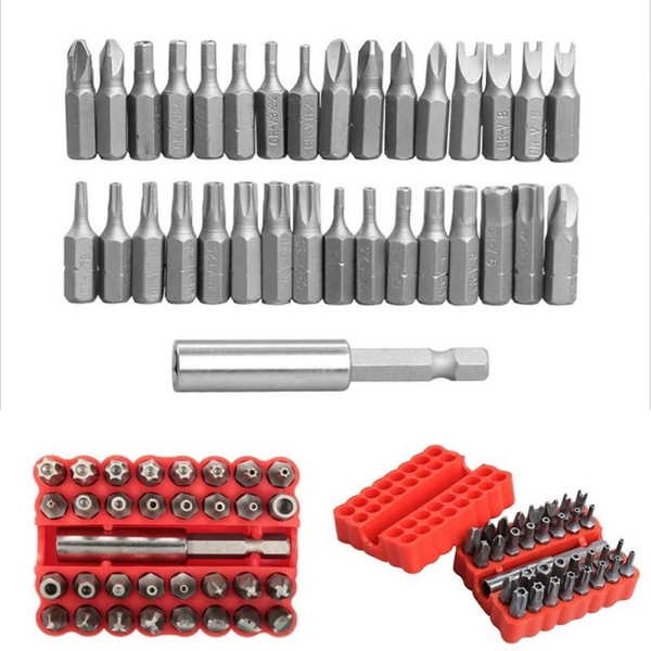 New 33pcs/set Electric Screwdriver Bit Combination Set Hexagonal Plum ...
