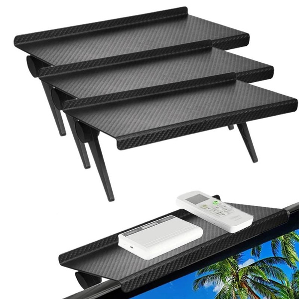 TV Screen Top Storage Shelf Adjustable Monitor Storage Rack Computer ...