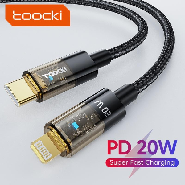 Toocki 20W PD Fast Charging Cable 3A Type C to IOS Cable 480Mbps ...