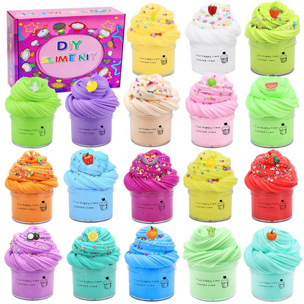 18pcs DIY Butter Slimes Kit Polymer Clay Antistress Soft Stretchy Non 18pcs DIY Butter Slimes Kit Polymer Clay Antistress Soft Stretchy Non