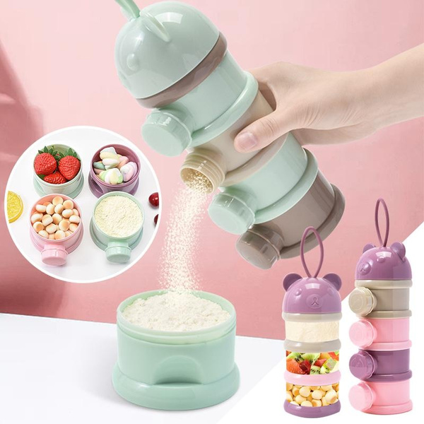 Cartoon Style Fruits Portable Baby Food Storag Box Multiple Openings ...