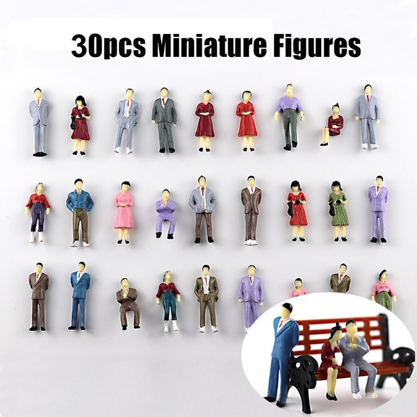 1:50 Scale Model People Painted Miniature Standing Sitting posture ...