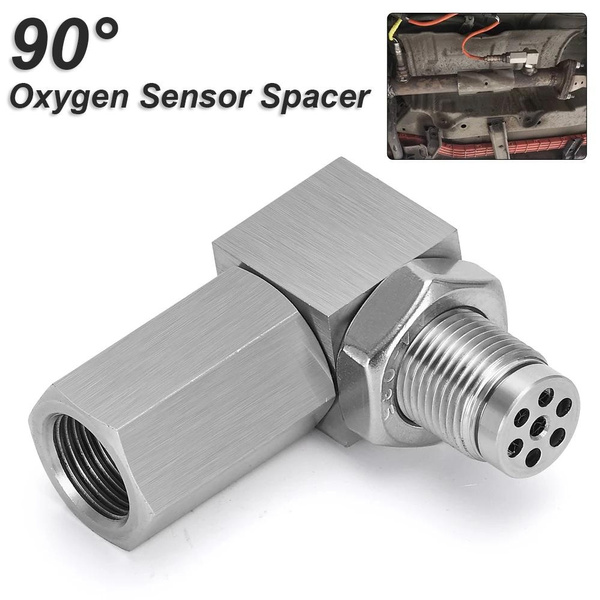 Universal Oxygen Sensor Extender 90 Degree 02 Bung Extension Catalytic ...