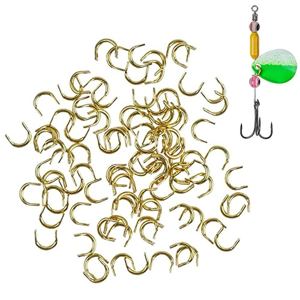 200PCS Fishing Spinner blades Clevis Spinnerbait Clevis U-Shaped Brass ...
