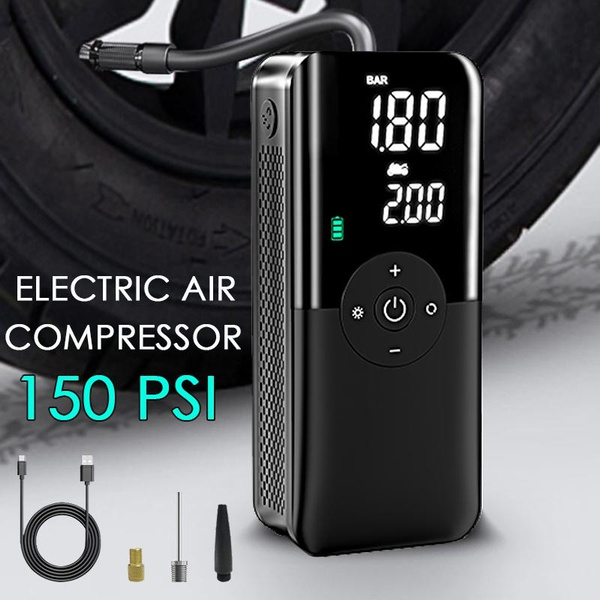 150 PSI Electric Air Compressor Portable Tire Wheel Inflator for Car ...