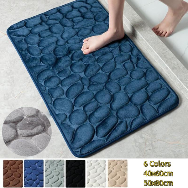 Non-slip Cobblestone Mat Cobblestone Embossed Bathroom Carpet Super ...