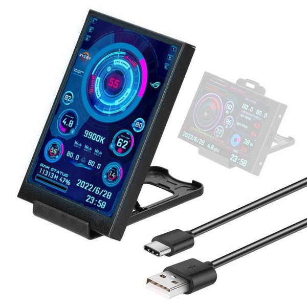 CPU GPU RAM HDD USB Display Freely AIDA64 Dynamic Sub-Screen For Mini ...