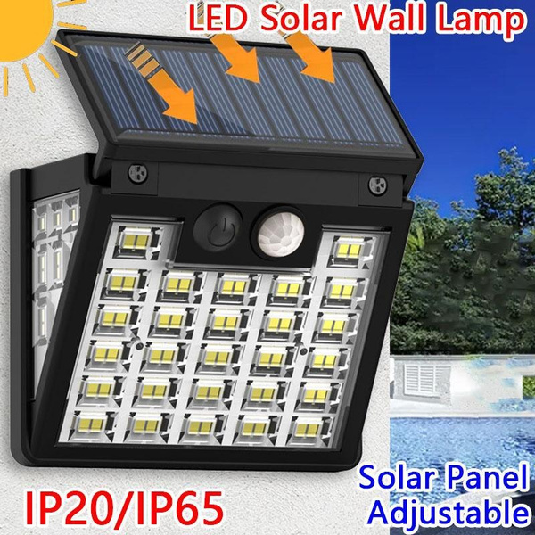 LED Solar Wall Lamp Human Body Induction Wall Lamp Solar Panel ...