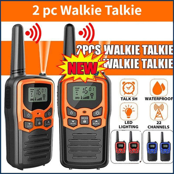 2PCS Two-Way Radios Rechargeable Walkie Talkie Handheld Long Range Up ...