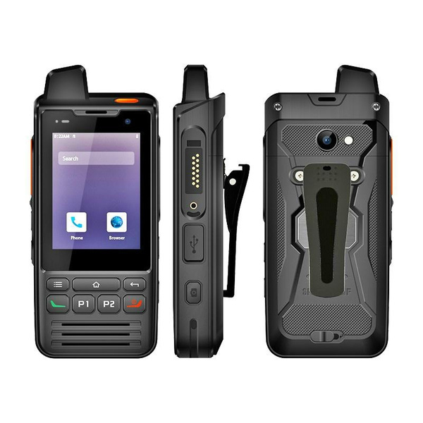 UNIWA F60 4G Zello Walkie Talkie Moblie Phone IP68 Android 9.0 PTT With Touch Screen FM Radio ...
