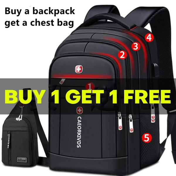Men's Backpack Business Men's and Women's Backpack Travel Leisure Large ...