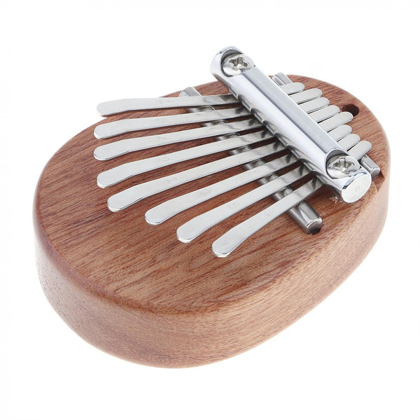 Mini 8 Key Kalimba Water Drop Shaped Mahogany Thumb Piano Mbira ...
