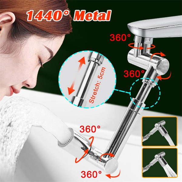 Universal Retractable Faucet Aerator 1440° Rotatable Robotic Arm ...