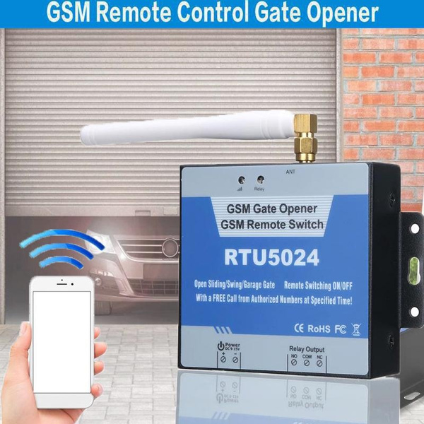 GSM Gate Opener RTU5024 Access Controller Remote On/Off Switch Call SMS Command Support Control ...
