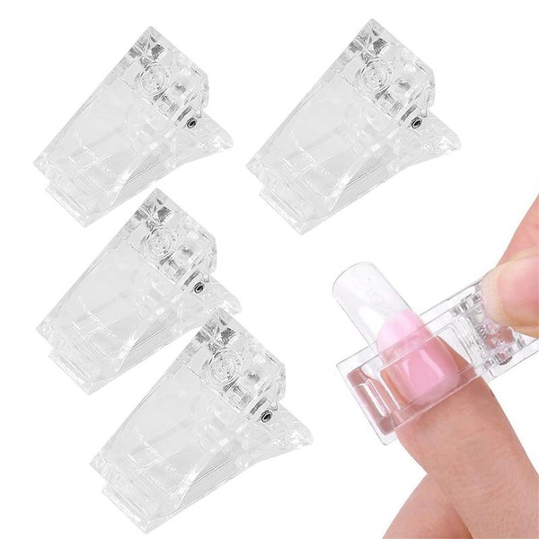 5pcs Acrylic Nail Clip Transparent Gel Quick Building Nail Tips Clips ...