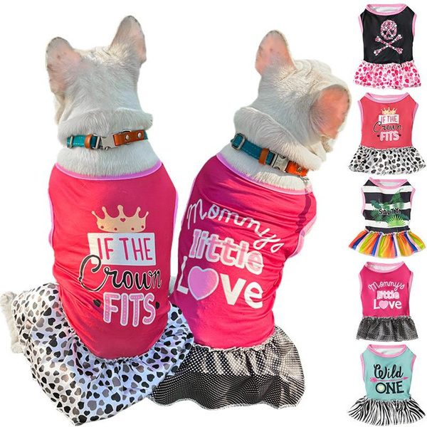 Dog Dresses For Small Dogs Cute Girl Female Dog Dress Mommy Puppy Shirt ...