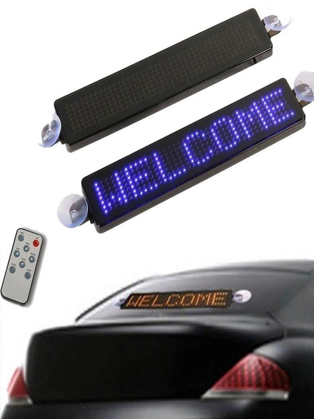 LED Display On Car LED car strip screen English remote control LED car ...