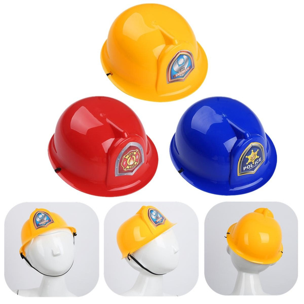 Kids Children Dress Up Pretend Role Play Hats Helmets Hard Plastic ...
