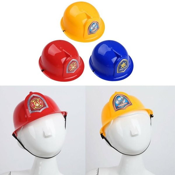 Kids Simulation Safety Helmet Children Plastic Fireman/Police/Engineer ...