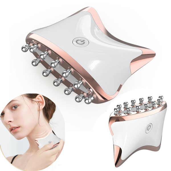 EMS Microcurrent Guasha LED Light Face Neck Body Lifting Anti-Wrinkle ...