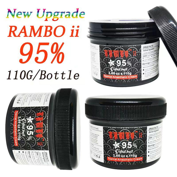 The Original 95%RAMBO Lidocaine Skin Cream Waxing Tattooing Piercing ...