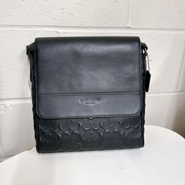 Coach 4006 Houston Map Bag In Signature Leather in Black | Wish