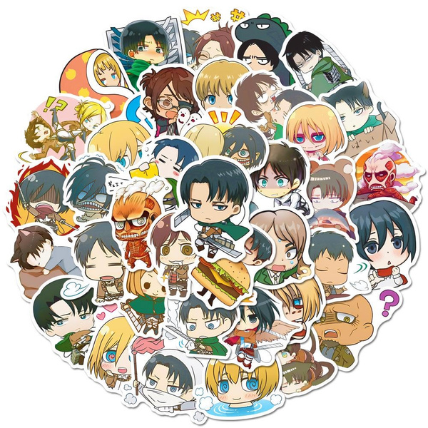 10/25/50PCS Attack on Titan Sticker Eren Jaeger Graffiti Stickers ...