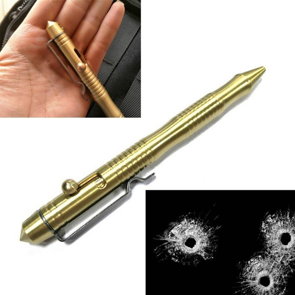 Creative Multi-use Self Defense Tactical Pen CNC Brass Pen Gift | Wish