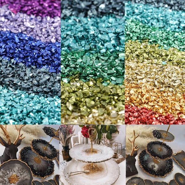 20g Glass Crushed Stone Filler DIY Crystal Epoxy Resin Filling ...