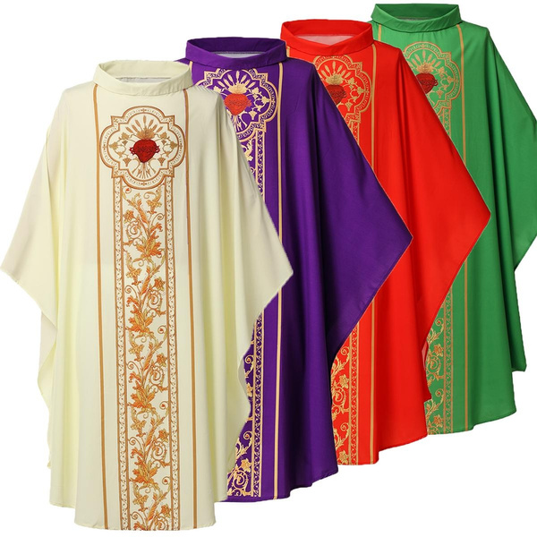 BLESSUME Christian Priest Long Robes Men’s Pastor Gown Church Mass ...