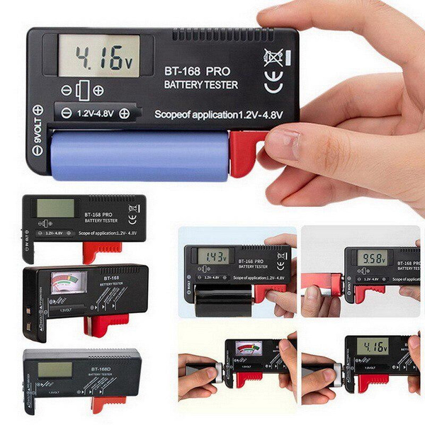 BT-168/168D/168Pro Portable Battery Tester 18650/ AA/AAA/C/D/9/1.5V ...