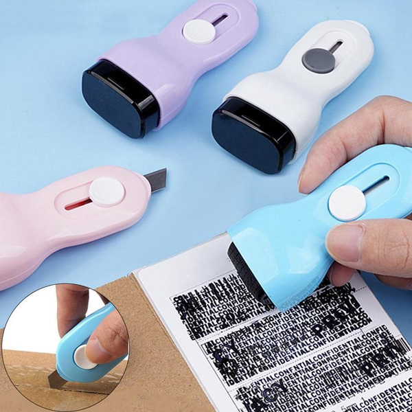STONEGO 1PC/2Pcs Identity Protection Roller Stamp with Cutting Tool ...