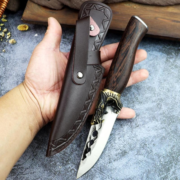Pocket Knife Meat Cleaver Forged Butcher Chef Knife 5Cr15 Stainless ...