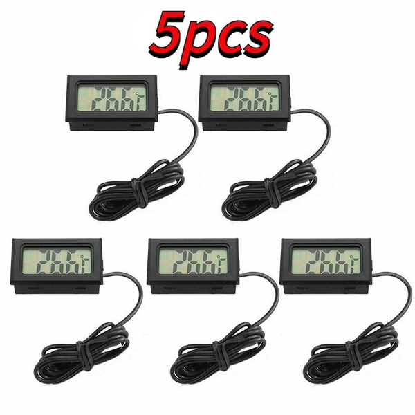 5PCS Digital LCD Thermometer Temperature Monitor with External Probe ...