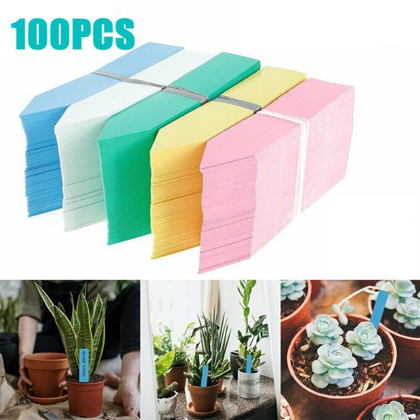 100Pcs Garden Plant Labels Plant Accessories Flower Pots Plastic Plant ...