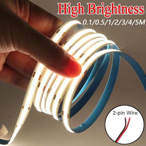 1pc COB LED Strip Lights, Flexible Bendable COB Led Rope Lights DC 12V 320LEDs/m 3000K- 6500K ...