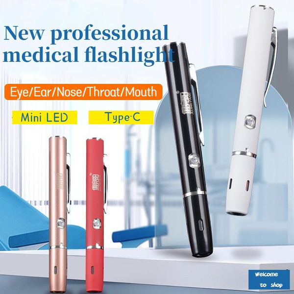 Medical Flashlight, Pupil Pen, USB Charging, Stepless Dimming ...