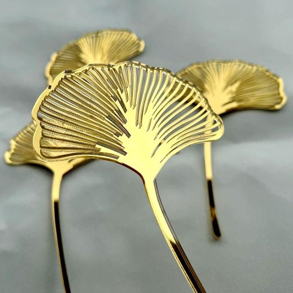 1pcs Acrylic Gold Ginkgo Leaves Cake Topper Happy Birthday Cake Topper ...