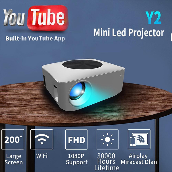 Y2 Mini Projector LED Portable Video Wifi Theater Phone Lcd Full Hd ...