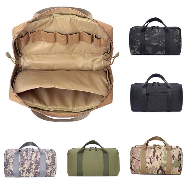 Tactical Gun Shooting Range Bag Deluxe Pistol Range Duffle Bags Black ...