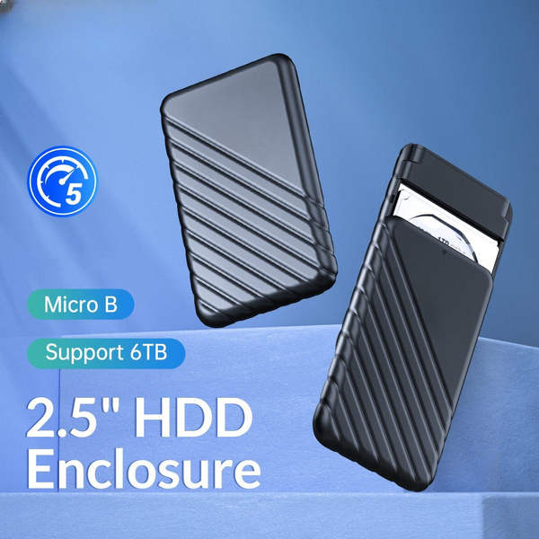 MicroB USB3.0 2.5"，External Storage HDD Case 5Gbps HDD SSD Hard Drive ...