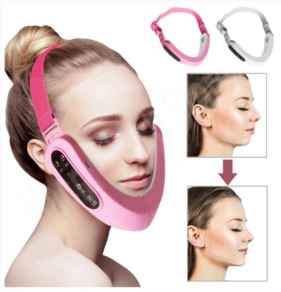 Lifting Facial Massager Double Chin Face Slimmer Vibration Lift Up Belt ...