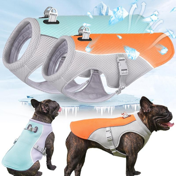 Summer Pet Cooling Vest Outdoor Pet Jacket With Collar Adjustable Dog ...