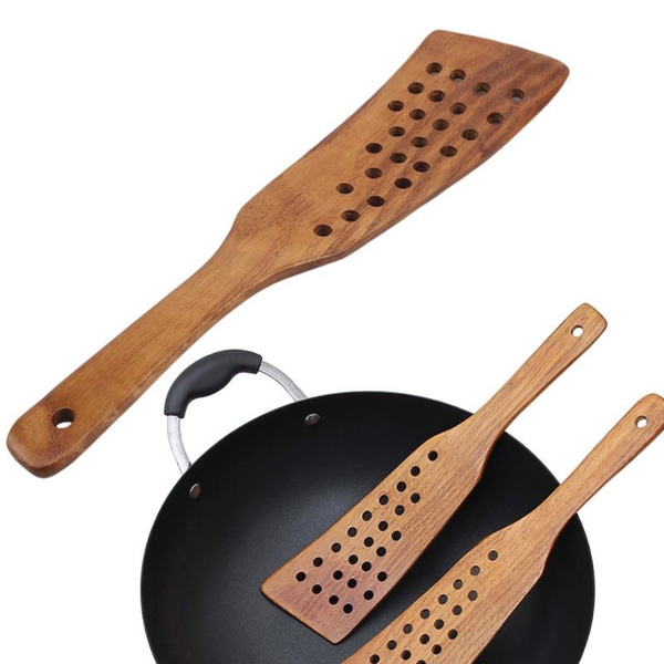 24-hole Filter Spatula Non-stick Pan Wooden Spatula Fried Vegetable ...