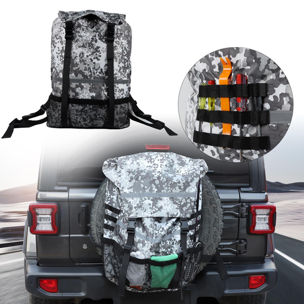 Car Offroad Spare Tire Storage Bag Trunk Cargo Backpack Bag Accessories ...