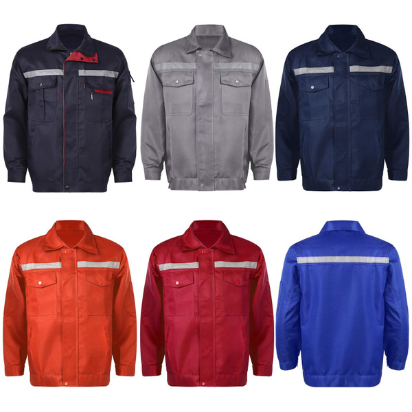 Men Mechanics Auto Workshop Costume Long Sleeve Industrial Work Shirt ...